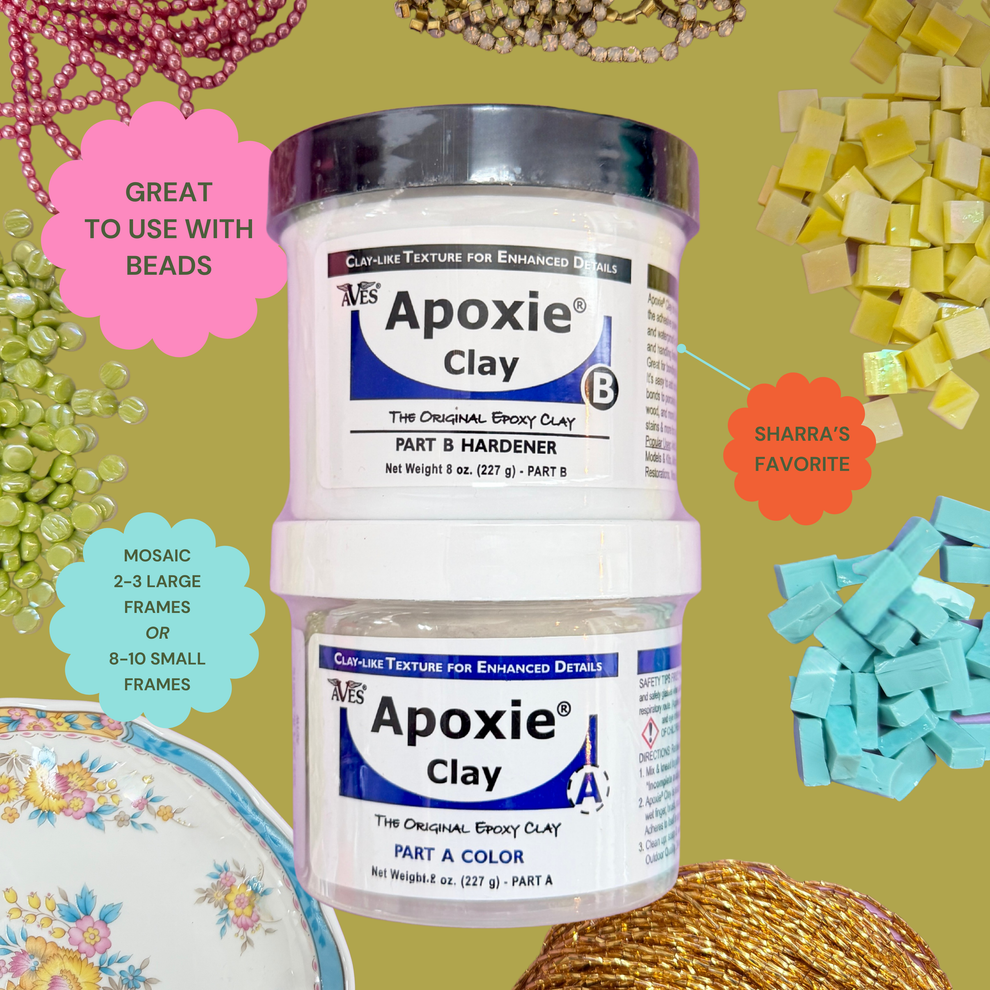 Apoxie Clay for Mosaic Art: 8oz Adhesive & Grout | Sharra Frank Shop ...