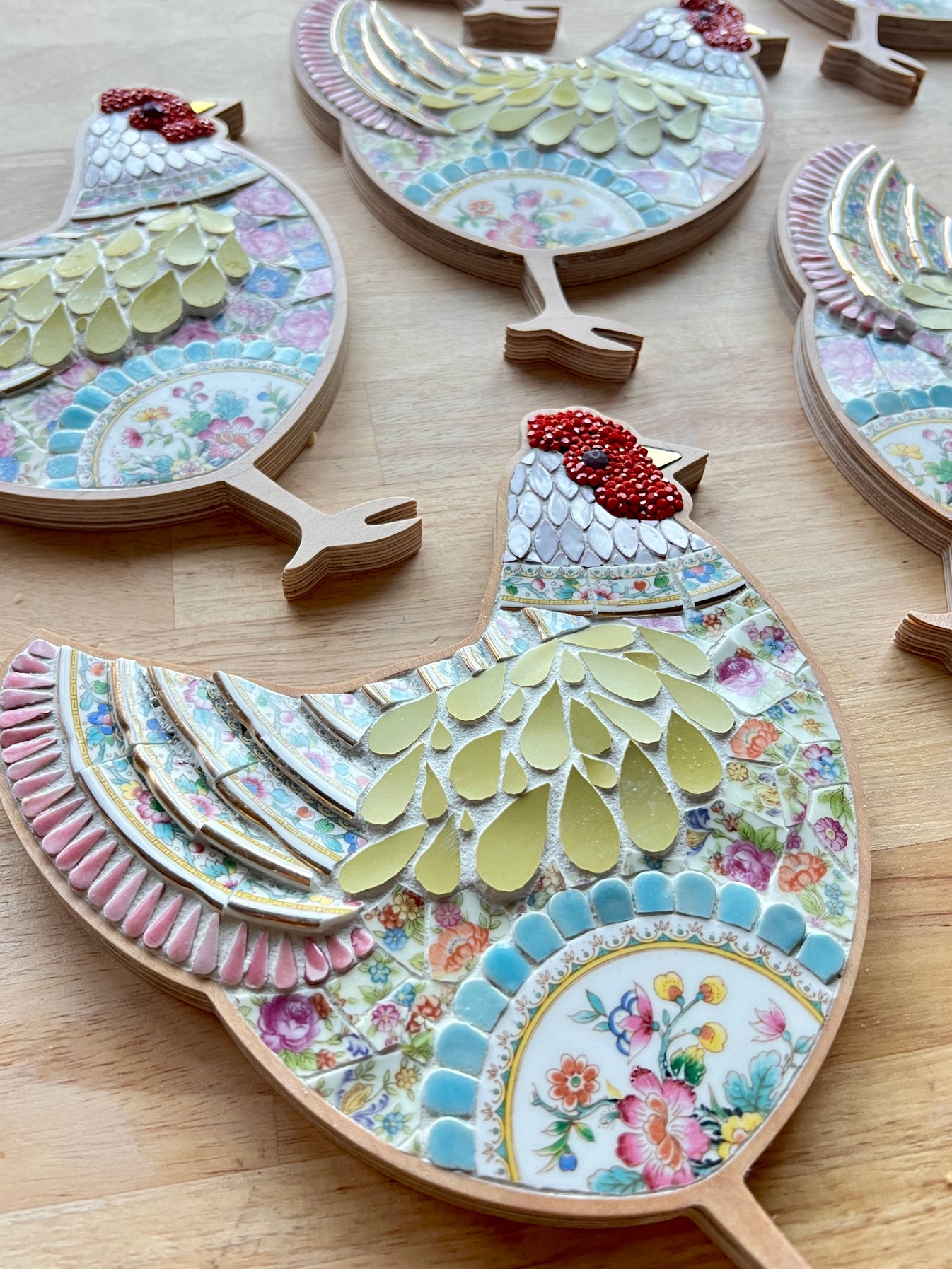Custom Chicken Mosaic Art Kit, Frame & Class | Sharra Frank Shop ...